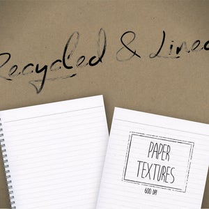 Recycled & Lined Paper Texture - High Resolution (600dpi) - Etsy