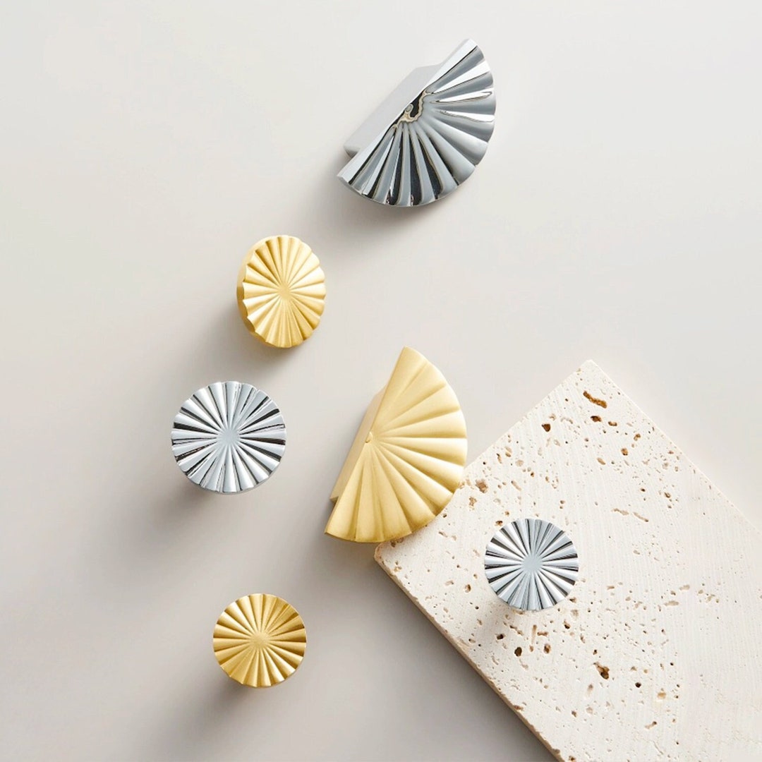 Half Circle Cabinet Pulls Solid Brass Brushed Brass Sunflower Brass ...