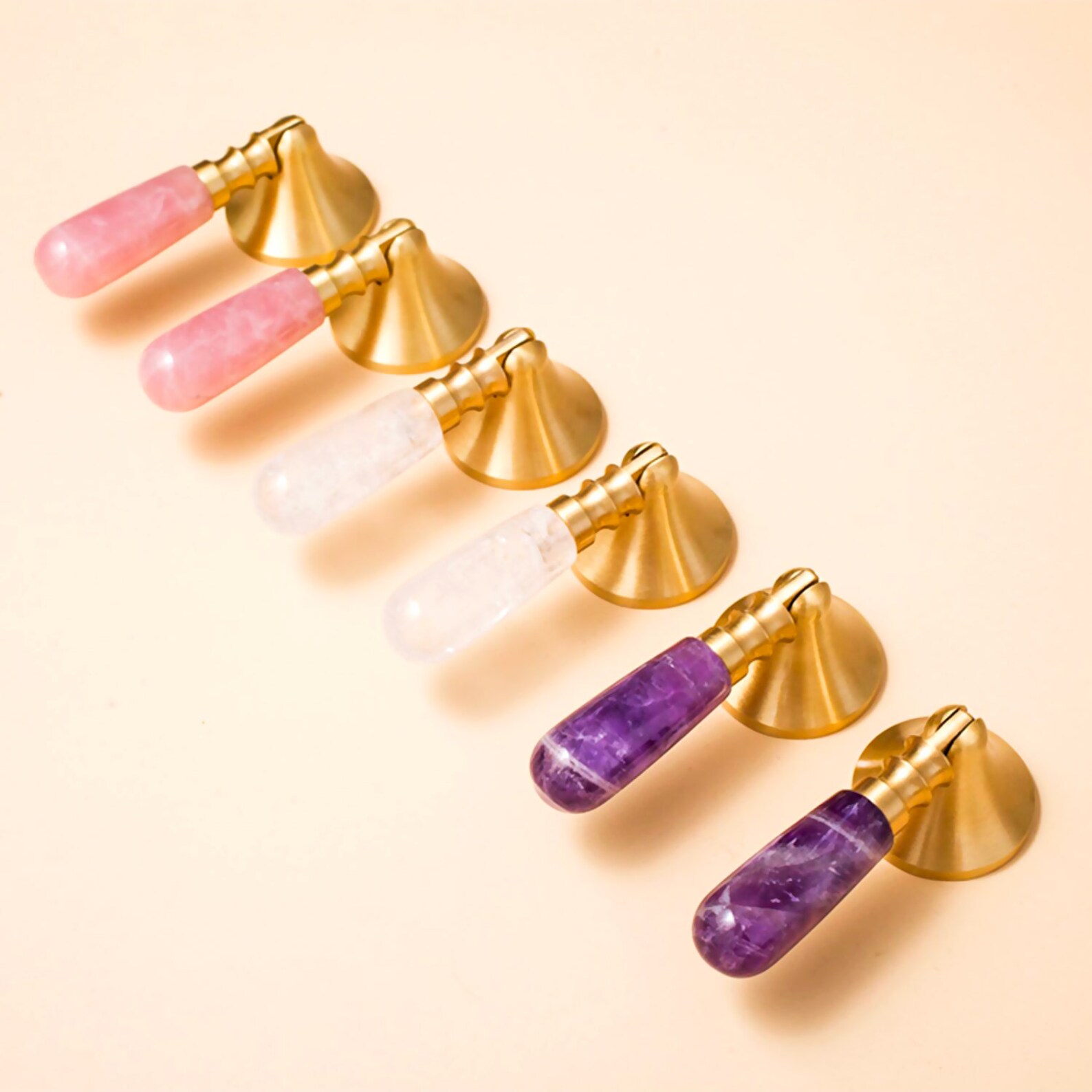 Crystal Drop Knobs Solid Brass Crystal Drop Knobs Gold Crystal Drop ...