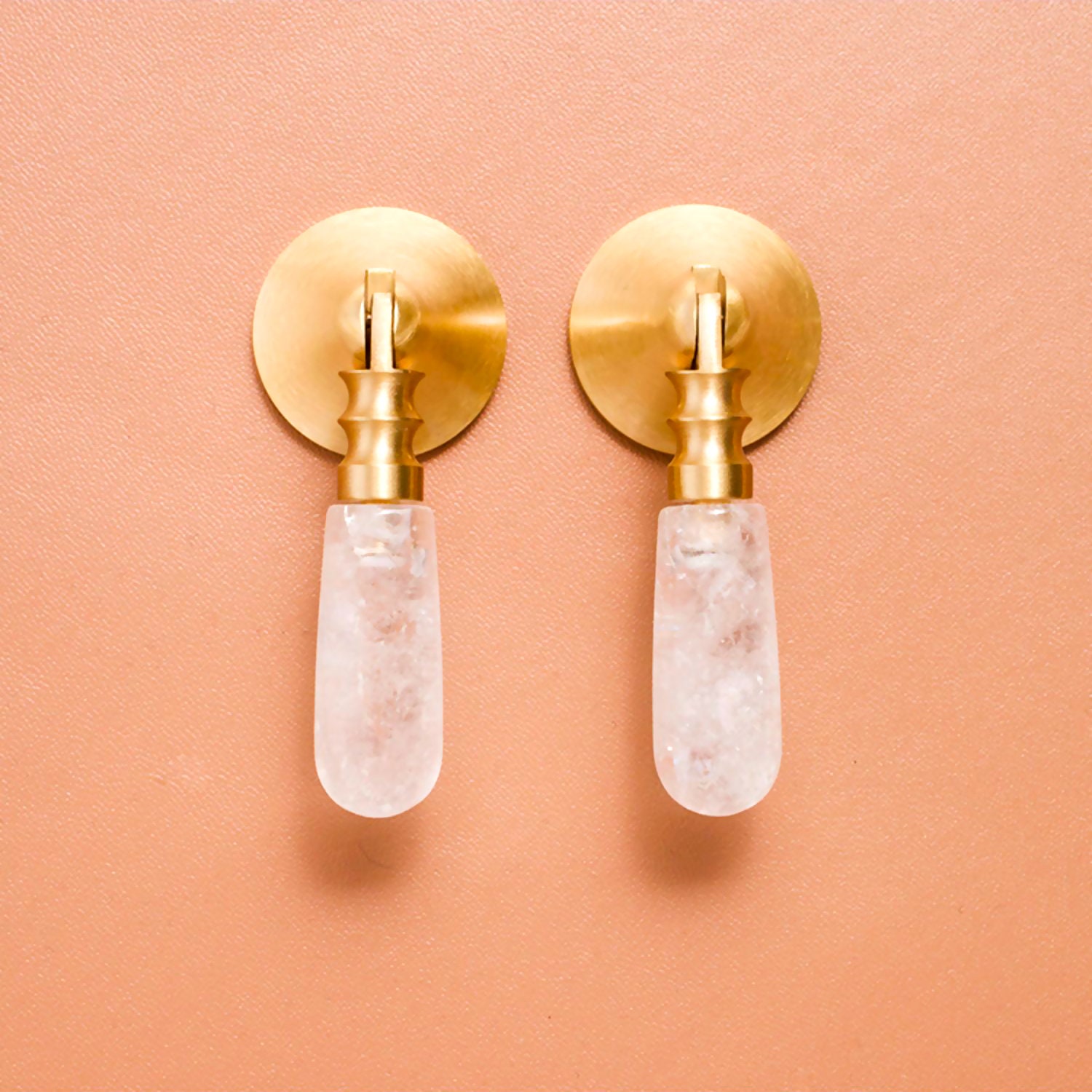 Crystal Drop Knobs Solid Brass Crystal Drop Knobs Gold Crystal Drop ...