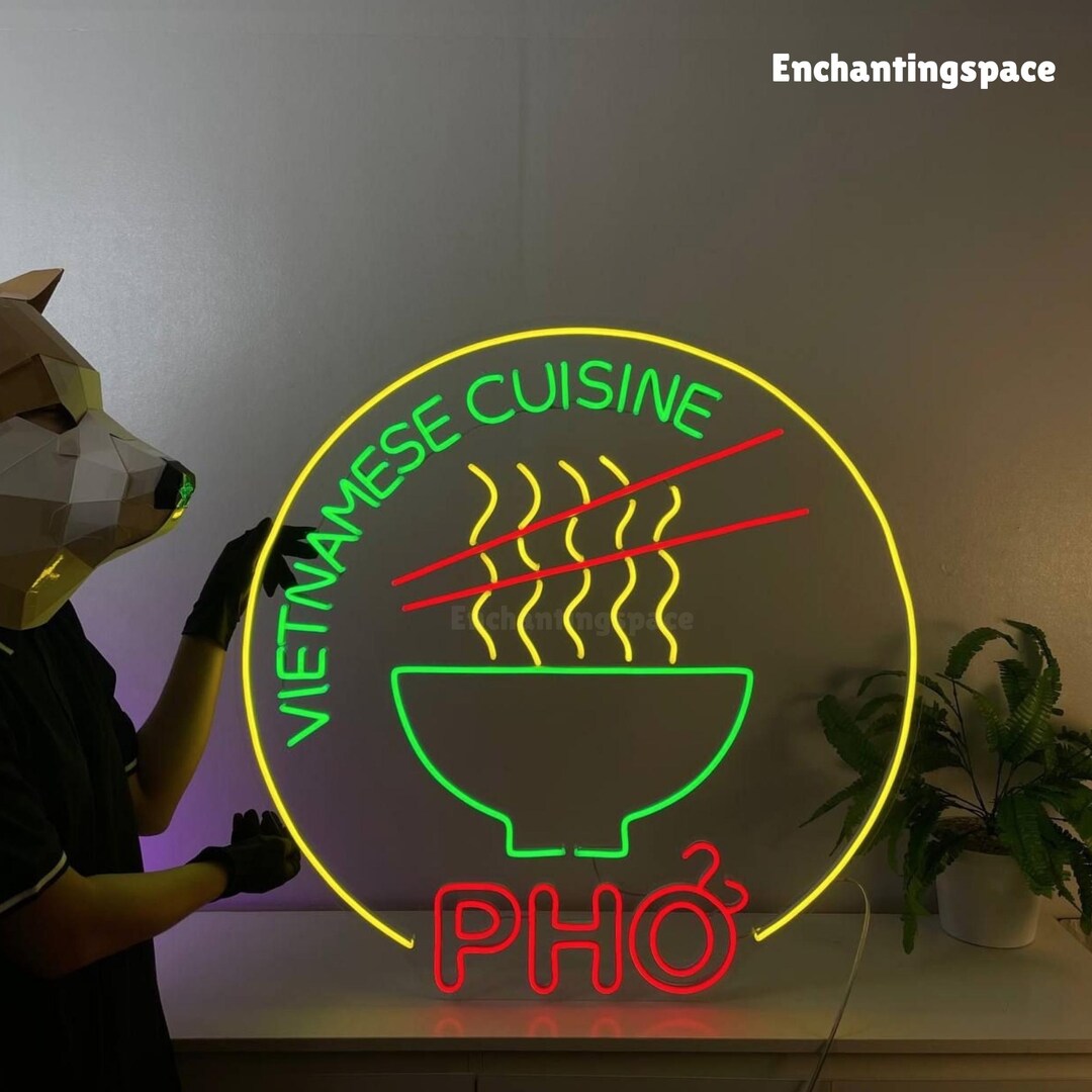 Custom Pho Vietnamese Neon Sign Wall Decor, Vietnamese Food Neon Wall ...