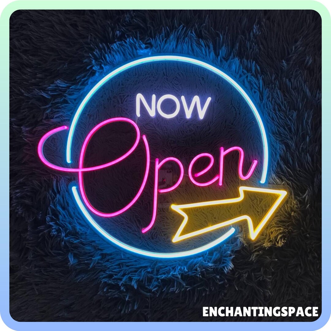 Now Open Neon Sign, Open Sign Led Sign, Custom Neon Sign, Open Neon ...