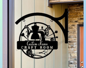 Personalized Tailor Shop Hanging Sign, Sewing Machine Outdoor Hanging ...
