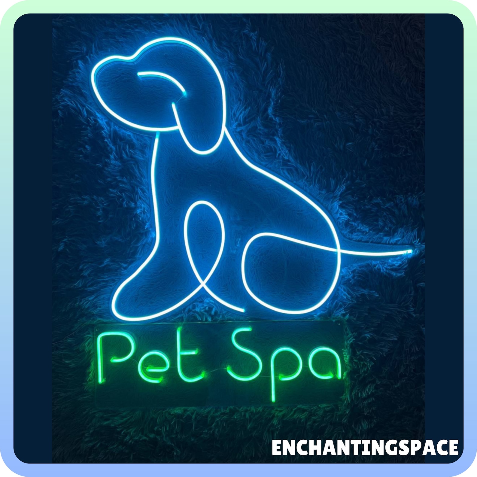 Pet Spa Neon Sign, Pet Shop Led Light, Custom Name Neon Sign, Pet ...