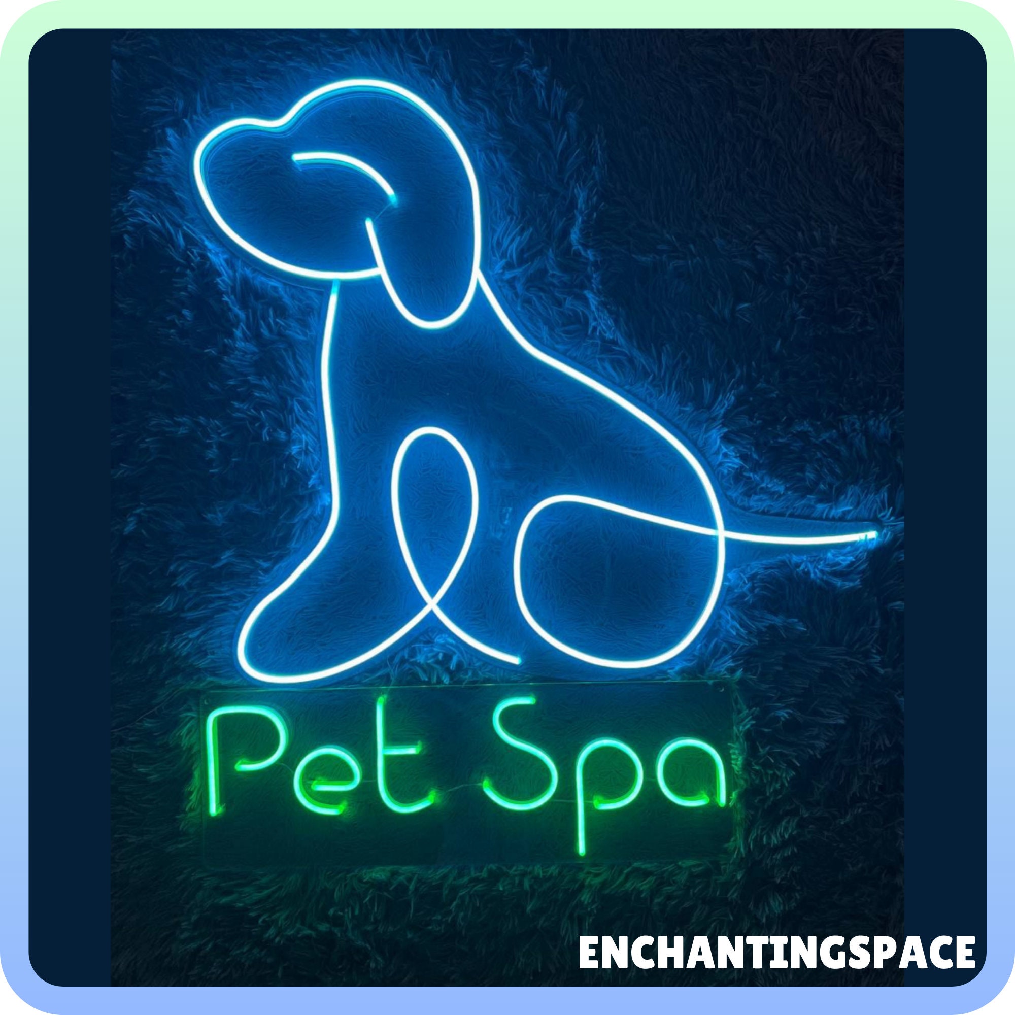 Pet Spa Neon Sign, Pet Shop Led Light, Custom Name Neon Sign, Pet ...
