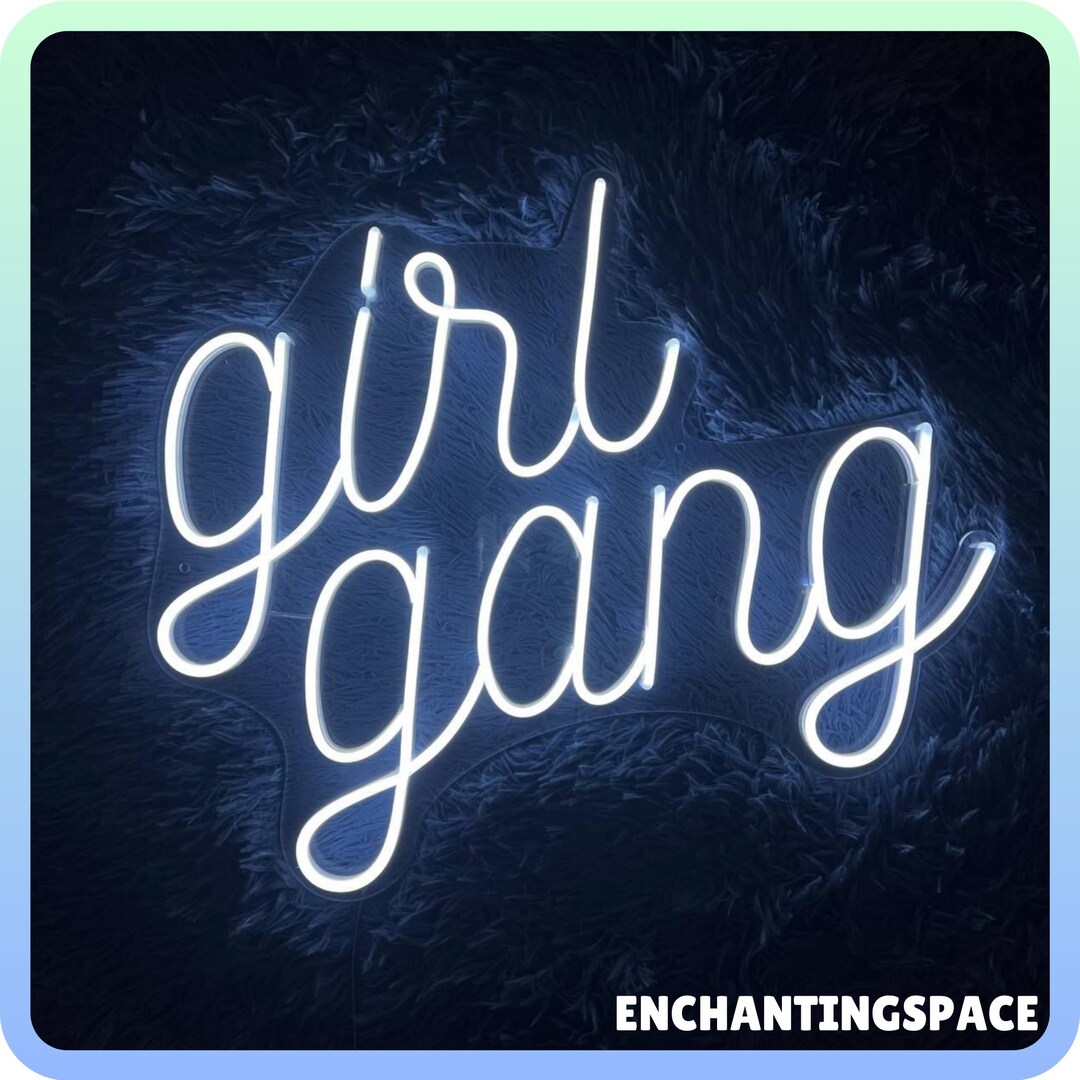 Girl Gang Neon Sign, Girly Room Led Sign, Girl Gang Neon Light ...