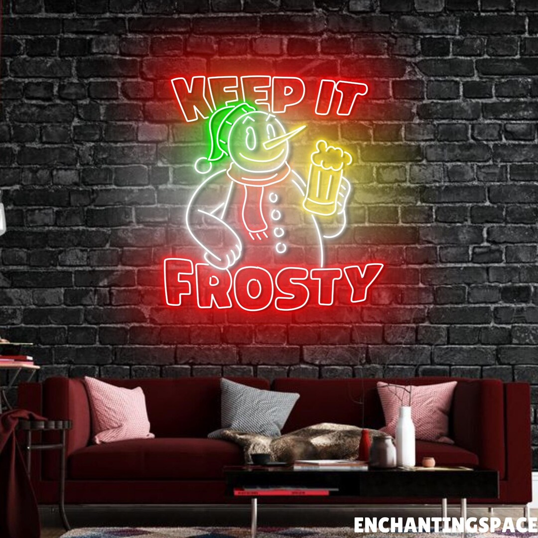 Keep It Frosty Neon Sign, Keep It Frosty Noel Xmas Led Light, Keep It ...