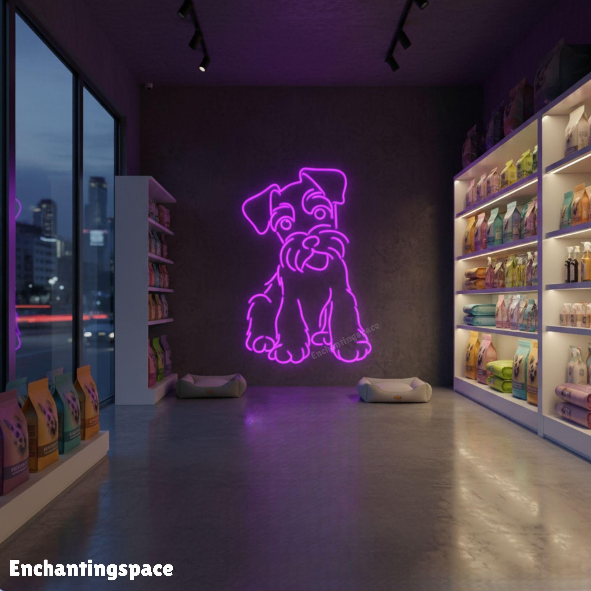 Schnauzer Neon Sign, Miniature Schnauzer Led Sign, Custom Neon Sign ...