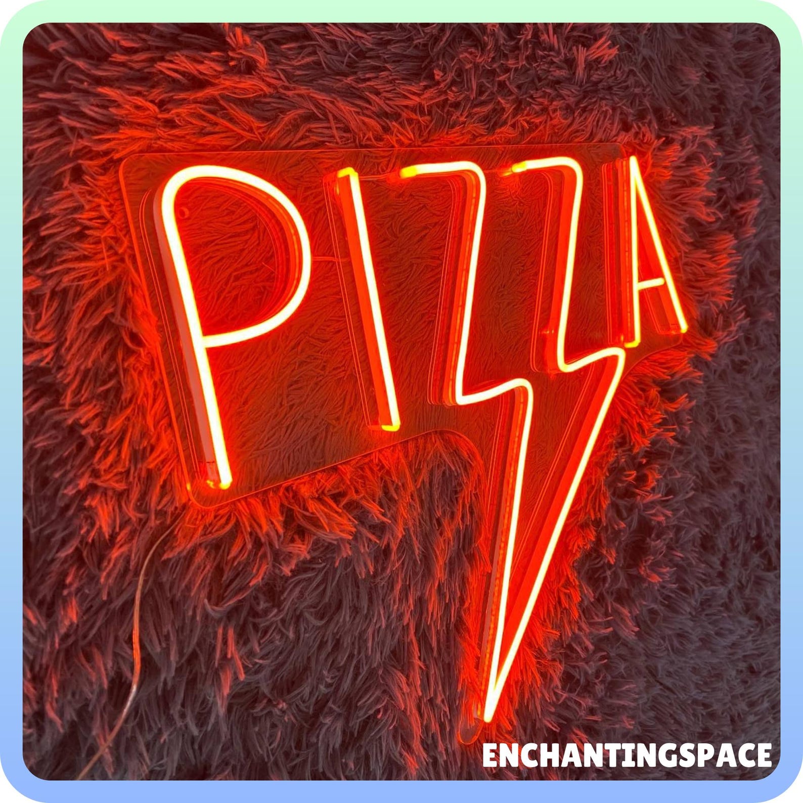 Pizza Lightning Neon Sign, Pizza Led Light Sign, Custom Neon Sign ...