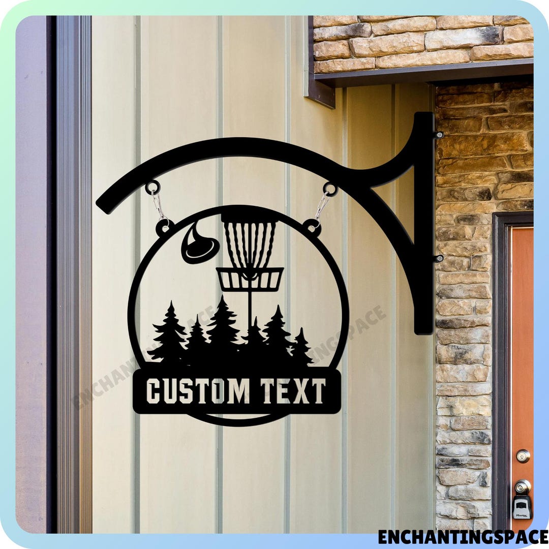 Personalized Disc Golf Metal Hanging Sign, Custom Golf Storefront Decor ...