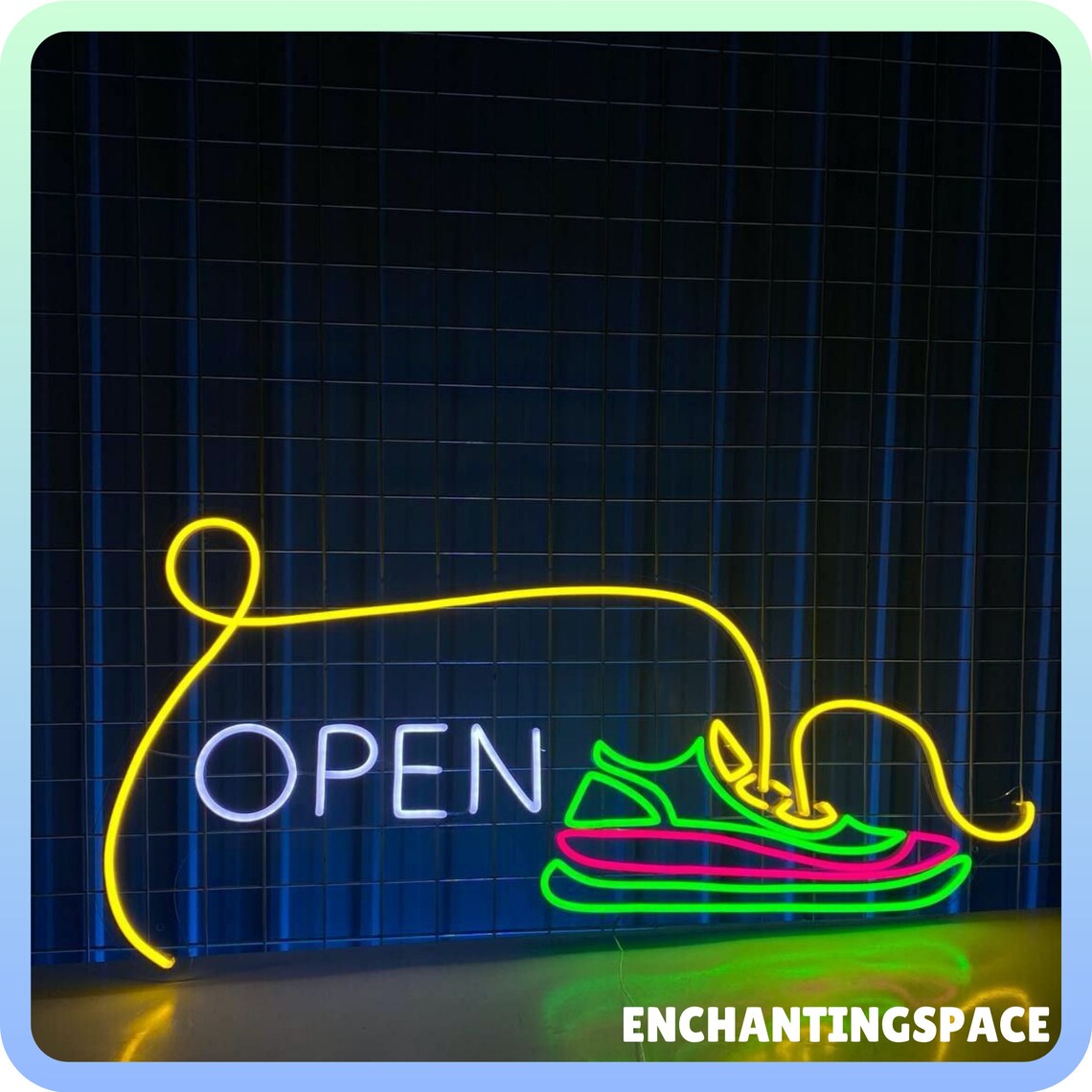 Open Shoe Store Neon Sign, Sneaker Shop Led Sign, Custom Neon Sign ...