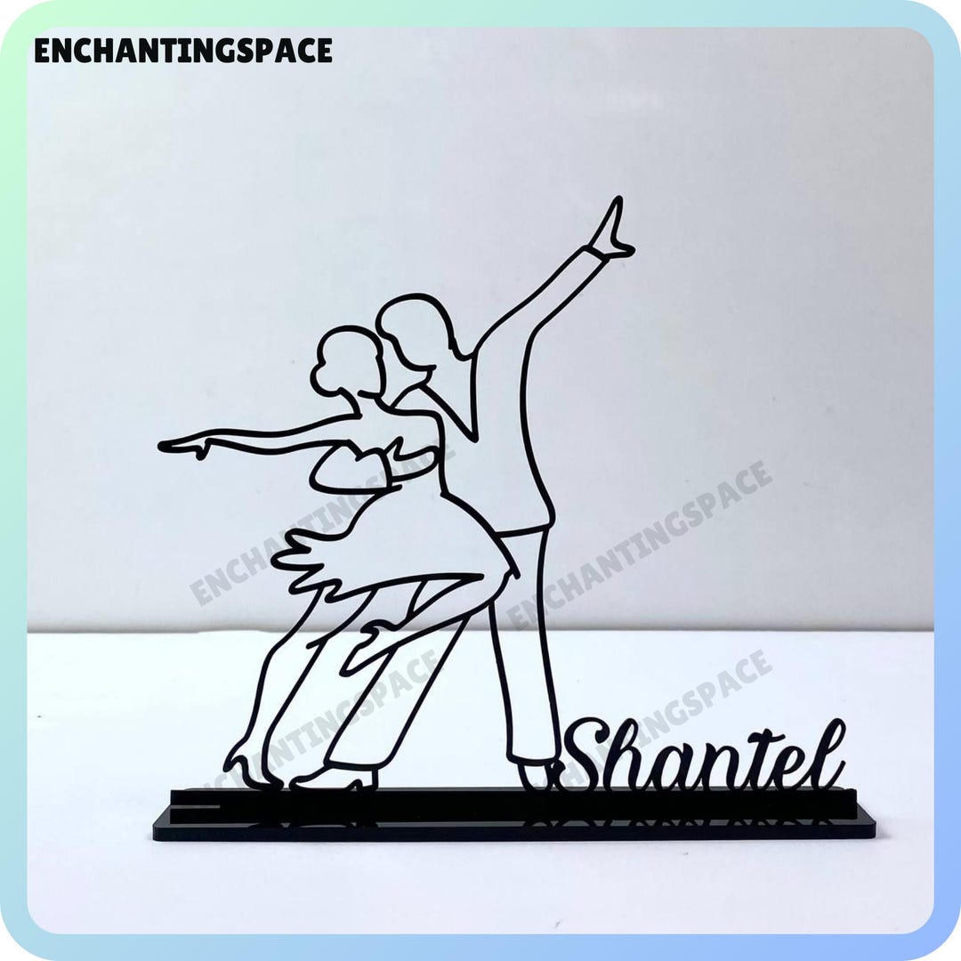 Custom Dancing Couple Metal Desk, Dancer Metal Table Sign, Home Office ...