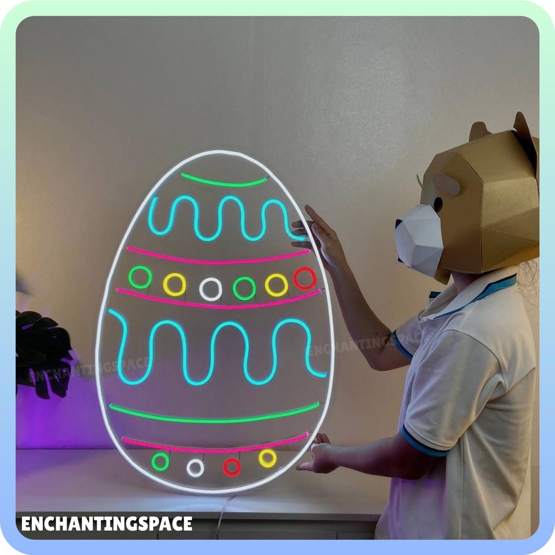 Easter Egg Neon Wall Decor, Eggs Led Sign for Easter Day Wall Art ...