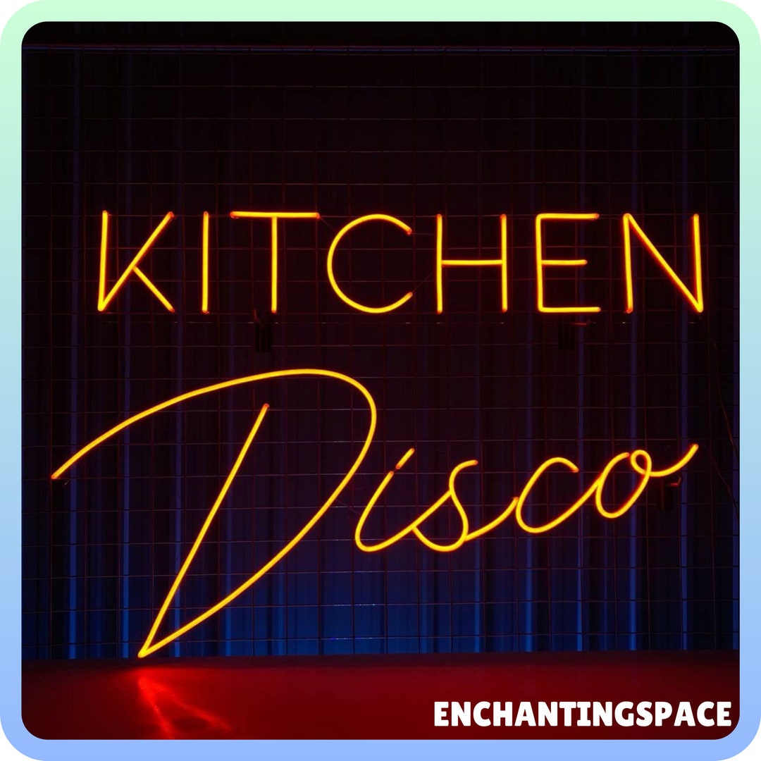 Kitchen Disco Neon Sign, Kitchen Disco Led Sign, Custom Neon Sign, Home ...