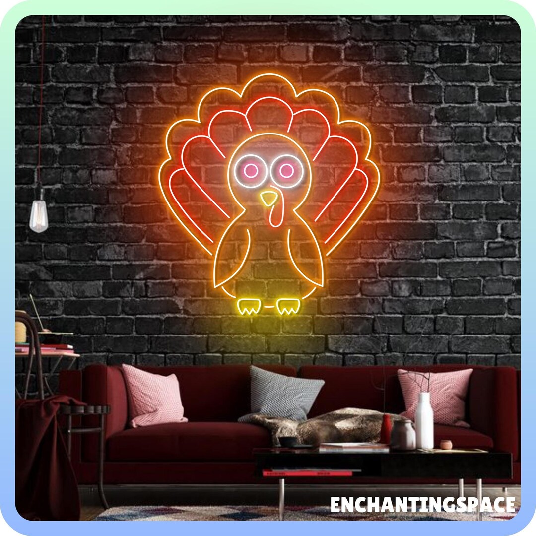 Turkey Neon Sign, Turkey Thanksgiving LED Light, Custom Neon Sign ...