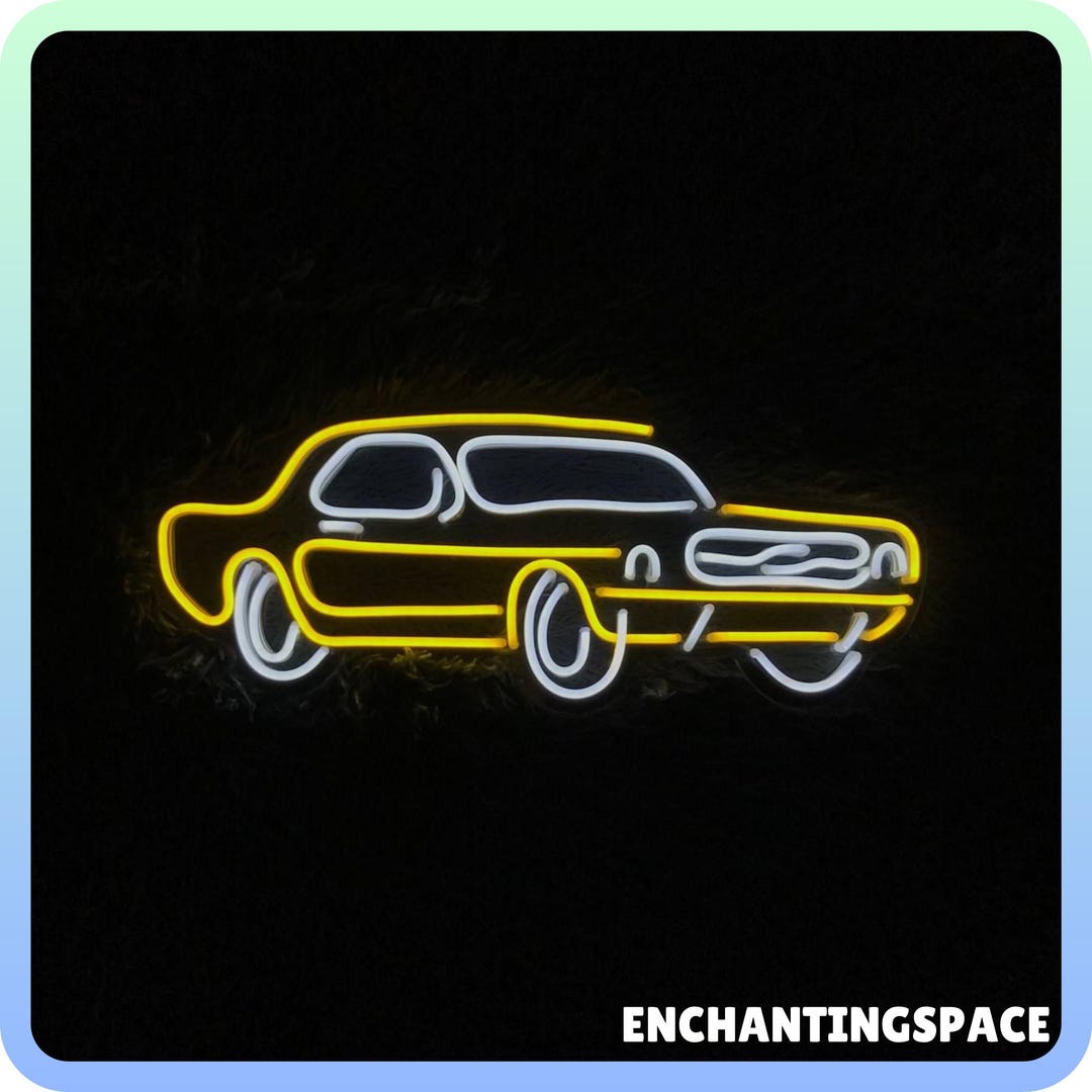 Classic Car Neon Sign, Retro Car Led Light, Custom Neon Sign, Garage ...