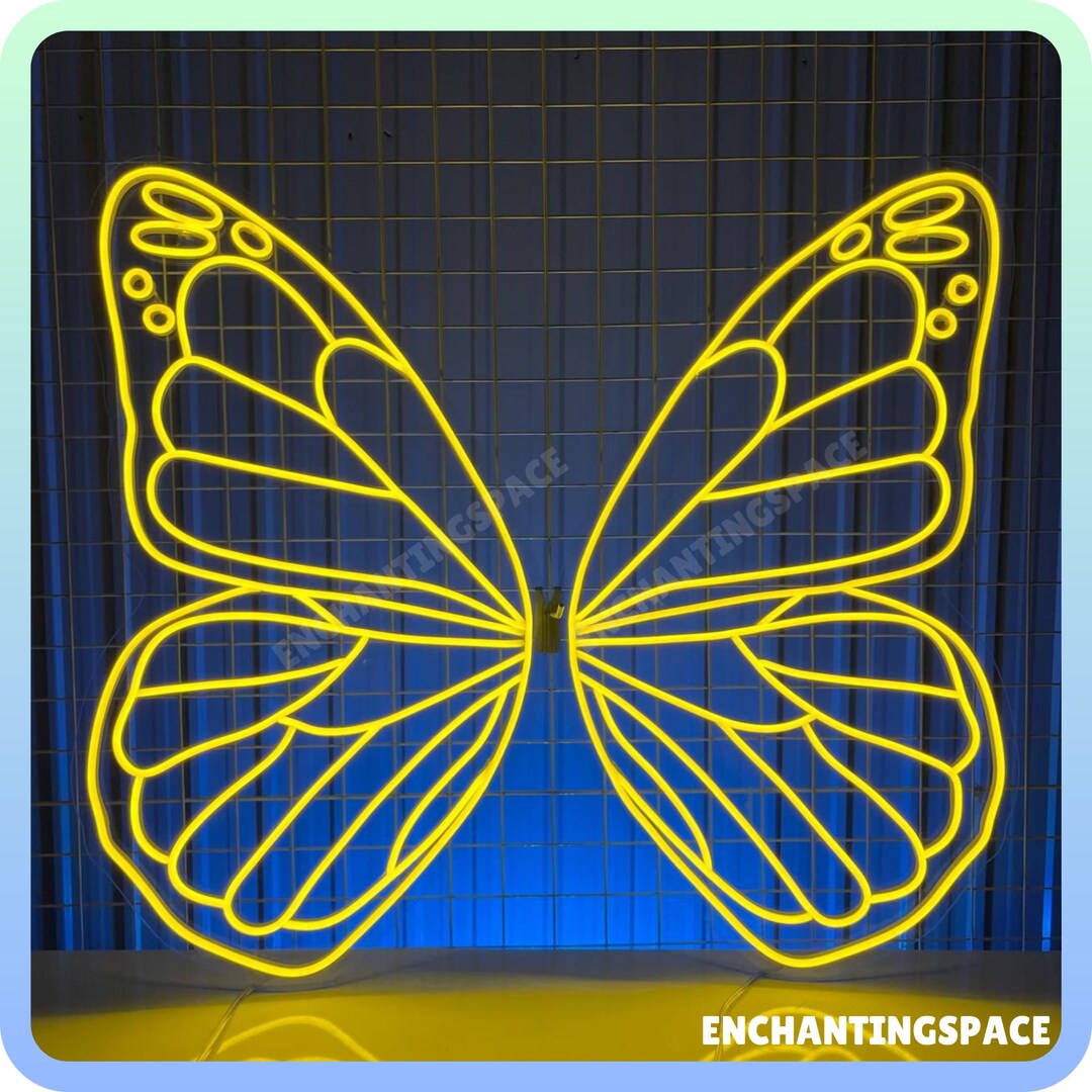 Butterfly Art Neon Sign, Butterfly Led Light, Butterfly Wing LED Sign ...