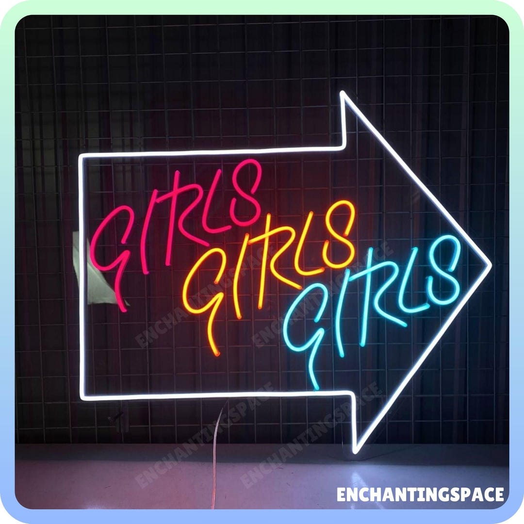 Girls Girls Girls Neon Sign, Girls Girls Girls Led Light, Custom Bar ...