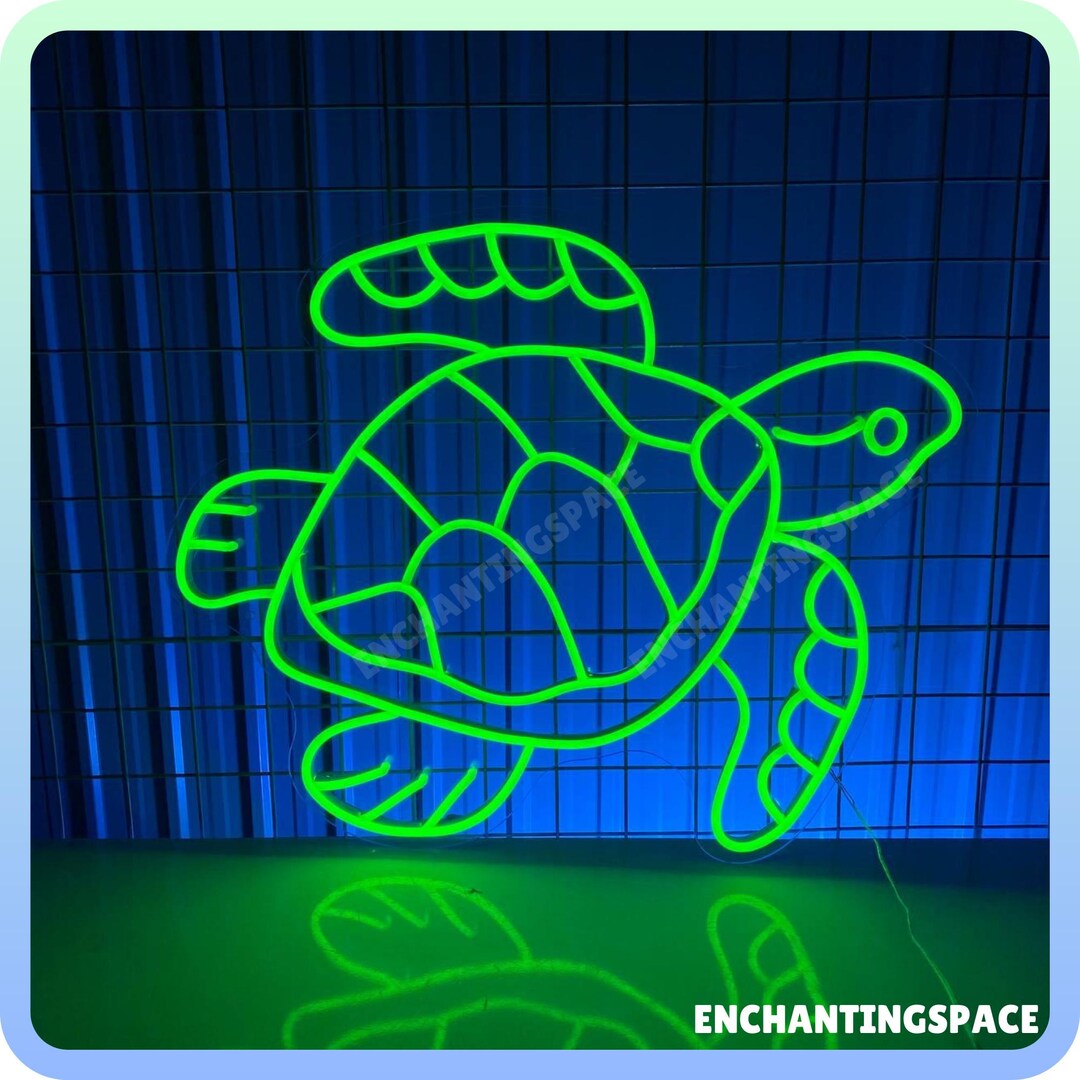 Turtle Neon Sign, Turtle Neon Light Sign, Underwater Animal Led Light ...