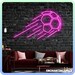 Soccer Ball Flying Neon Sign, Soccer Ball Led Light, Football Neon ...