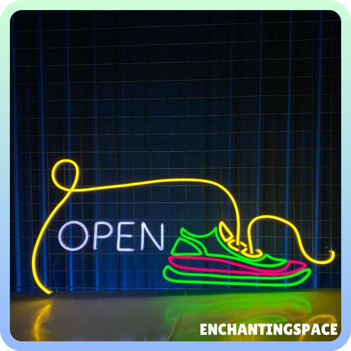 Open Shoe Store Neon Sign, Sneaker Shop Led Sign, Custom Neon Sign ...