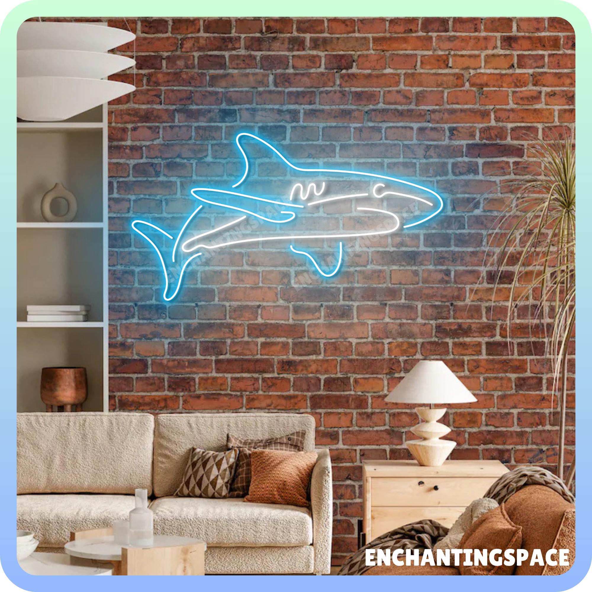 Shark Neon Sign, Shark Led Light, Custom Shark Led Sign, Shark Sea ...