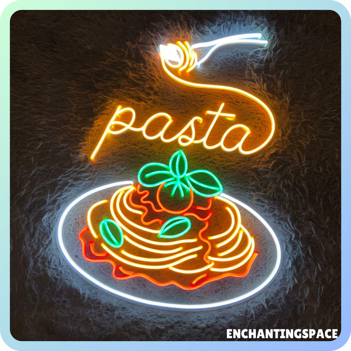 Pasta Neon Sign, Pasta Led Light, Custom Neon Sign, Italian Restaurant ...
