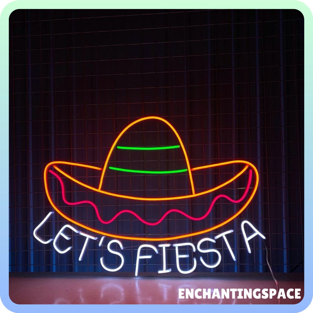 Let's Fiesta Neon Sign, Fiesta Neon Light, Mexican Festival Led Light ...