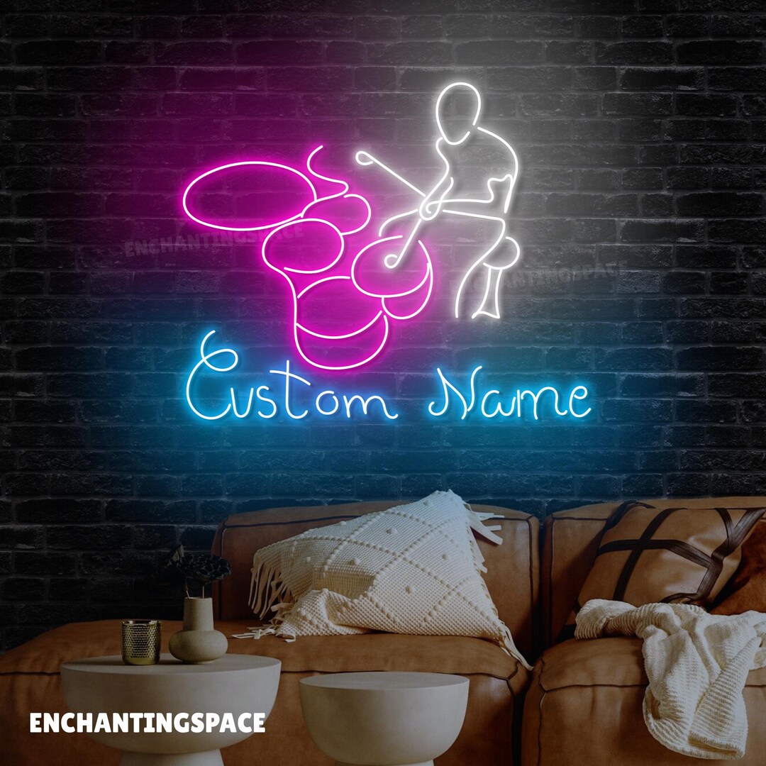 Custom Drum Band Neon Light Sign, Drummer Band Music Led Sign, Drum ...