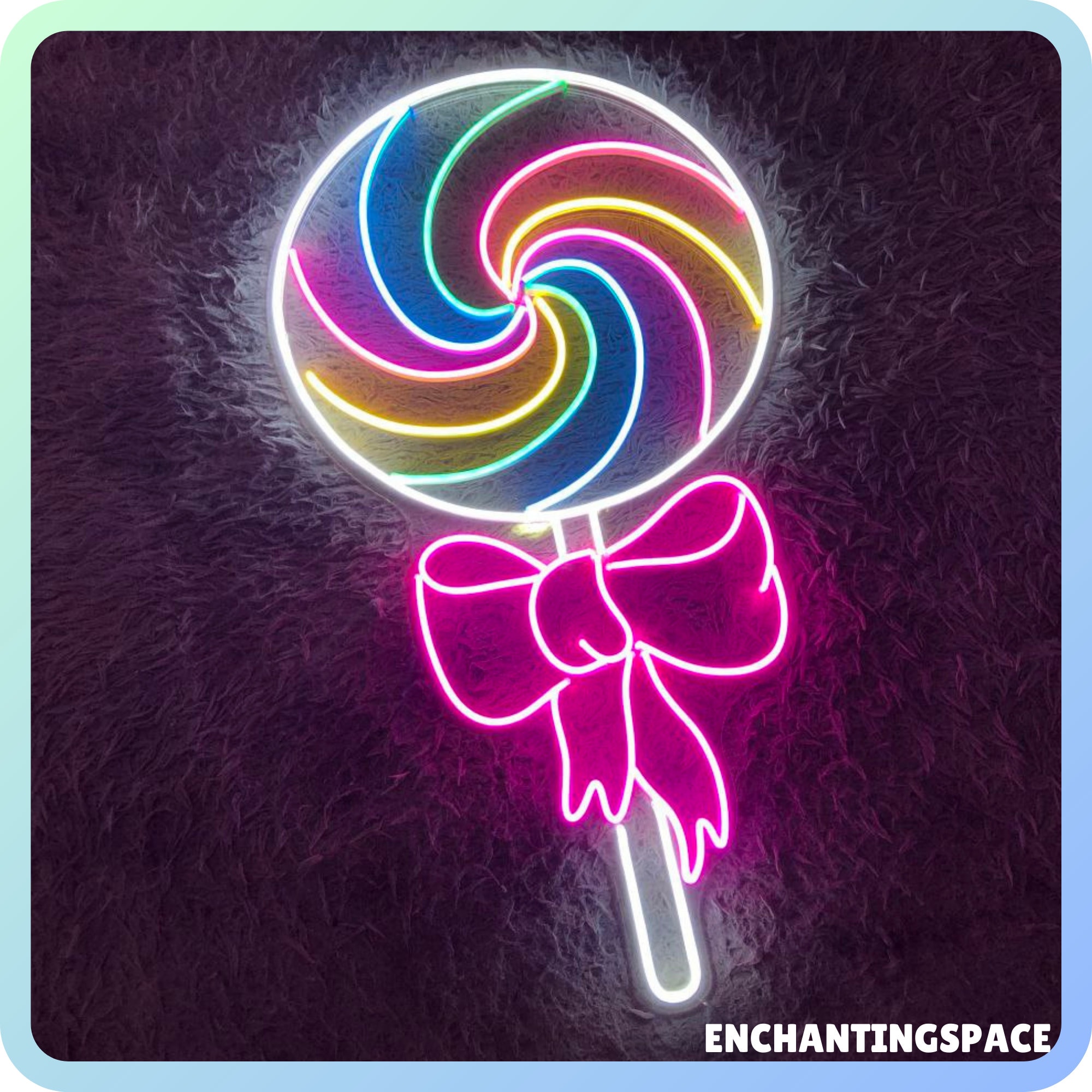 Lollipop Neon Sign, Sweet Lollipop Led Sign, Custom Neon Sign, Candy ...