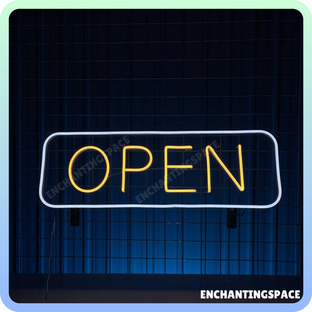 Open Signboard Neon Light, Custom Open Neon Light Wall Art, Open Led ...