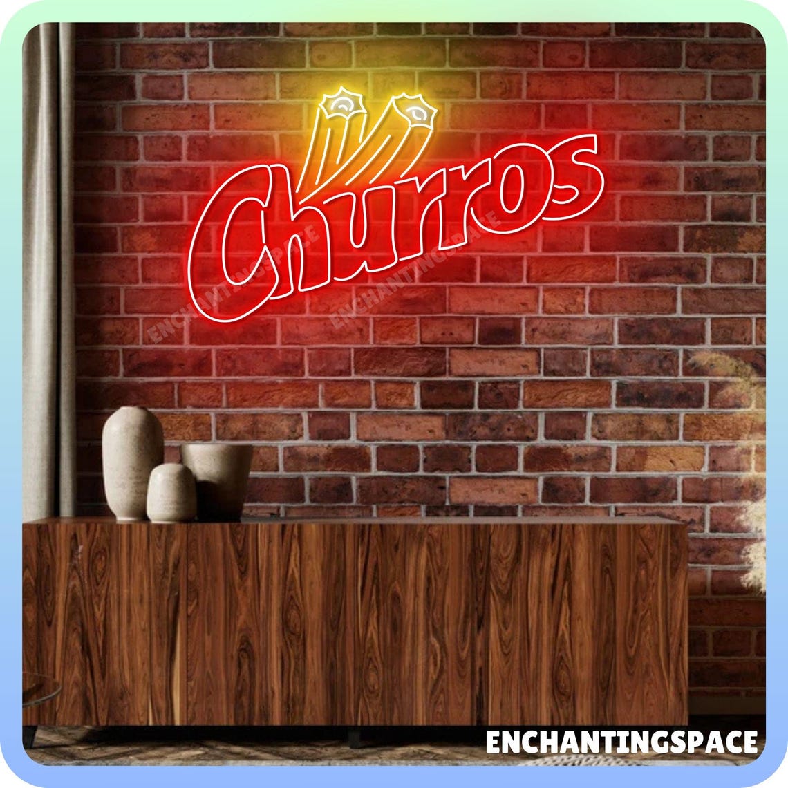 Churros Neon Sign, Churro Shop Neon Light, Spain Churros Neon Art, Open ...