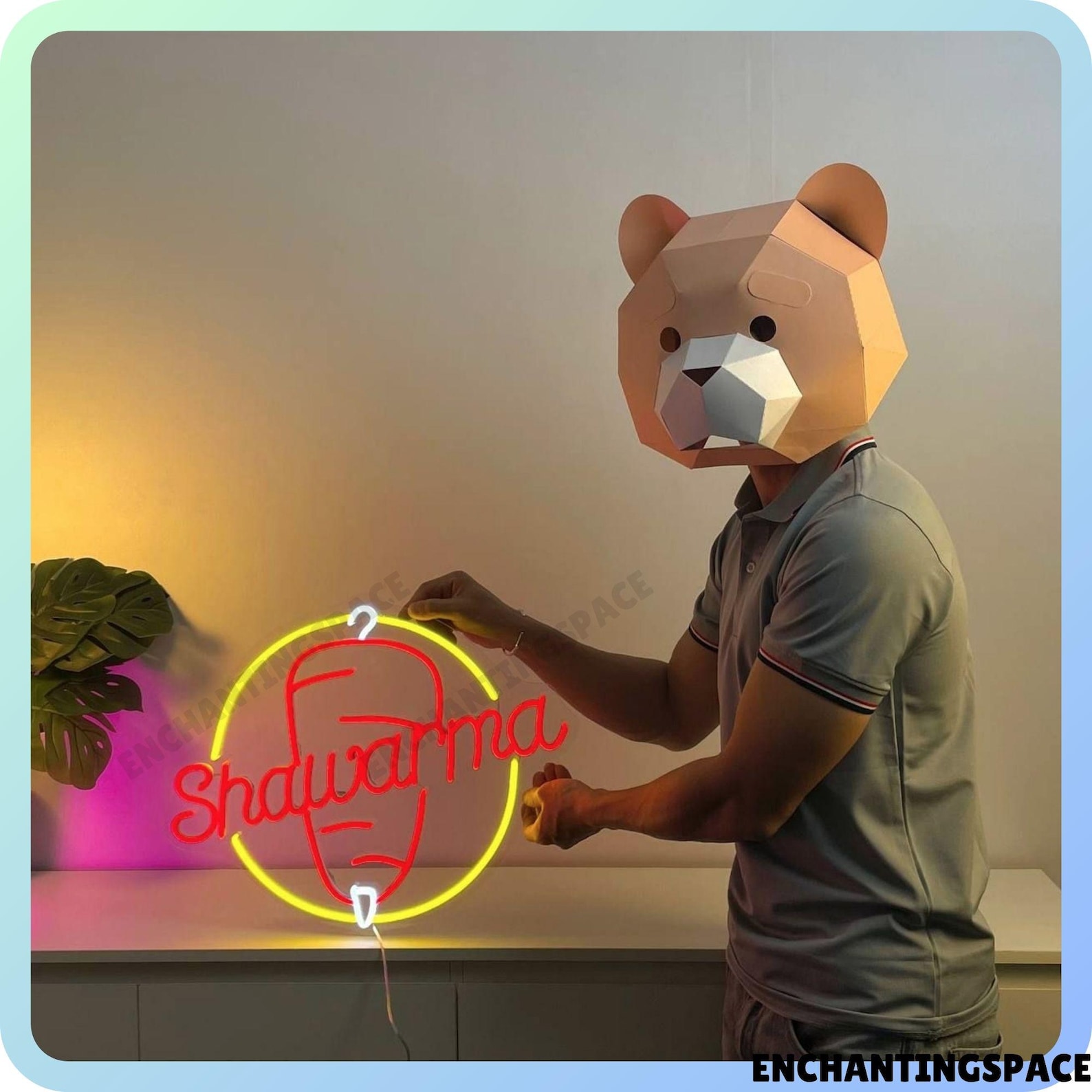 Shawarma Neon Sign Wall Art, Shawarma Led Sign for Fast Food Store ...