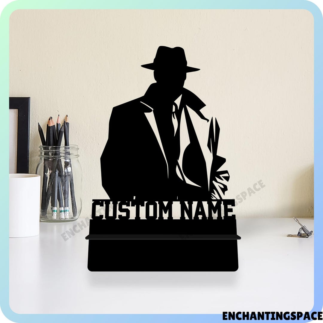 Customize Detective Metal Phone Stand, Detective Phone Holder for Desk ...