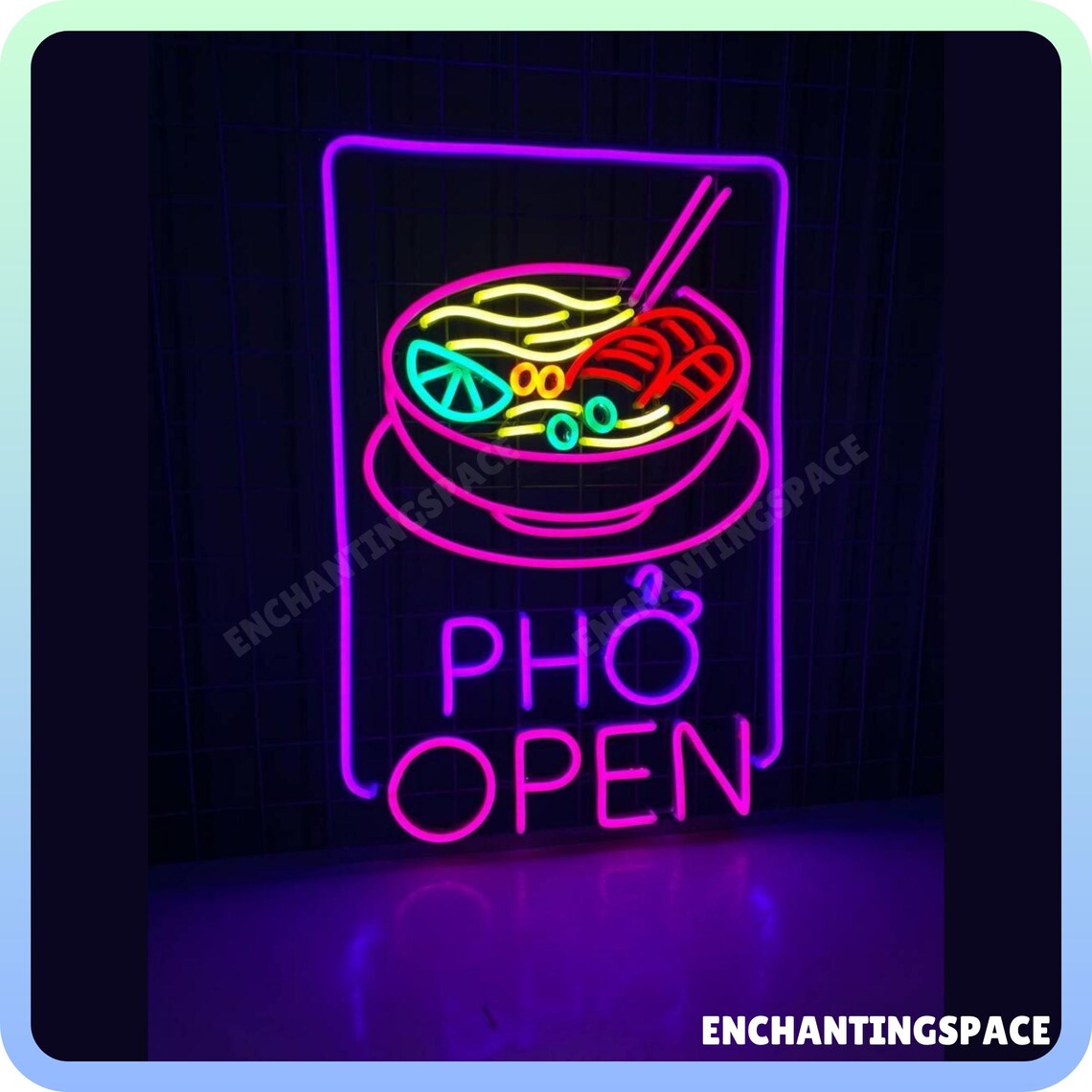 Pho Open Neon Sign, Vietnamese Pho Led Light, Open Sign for Vietnamese ...