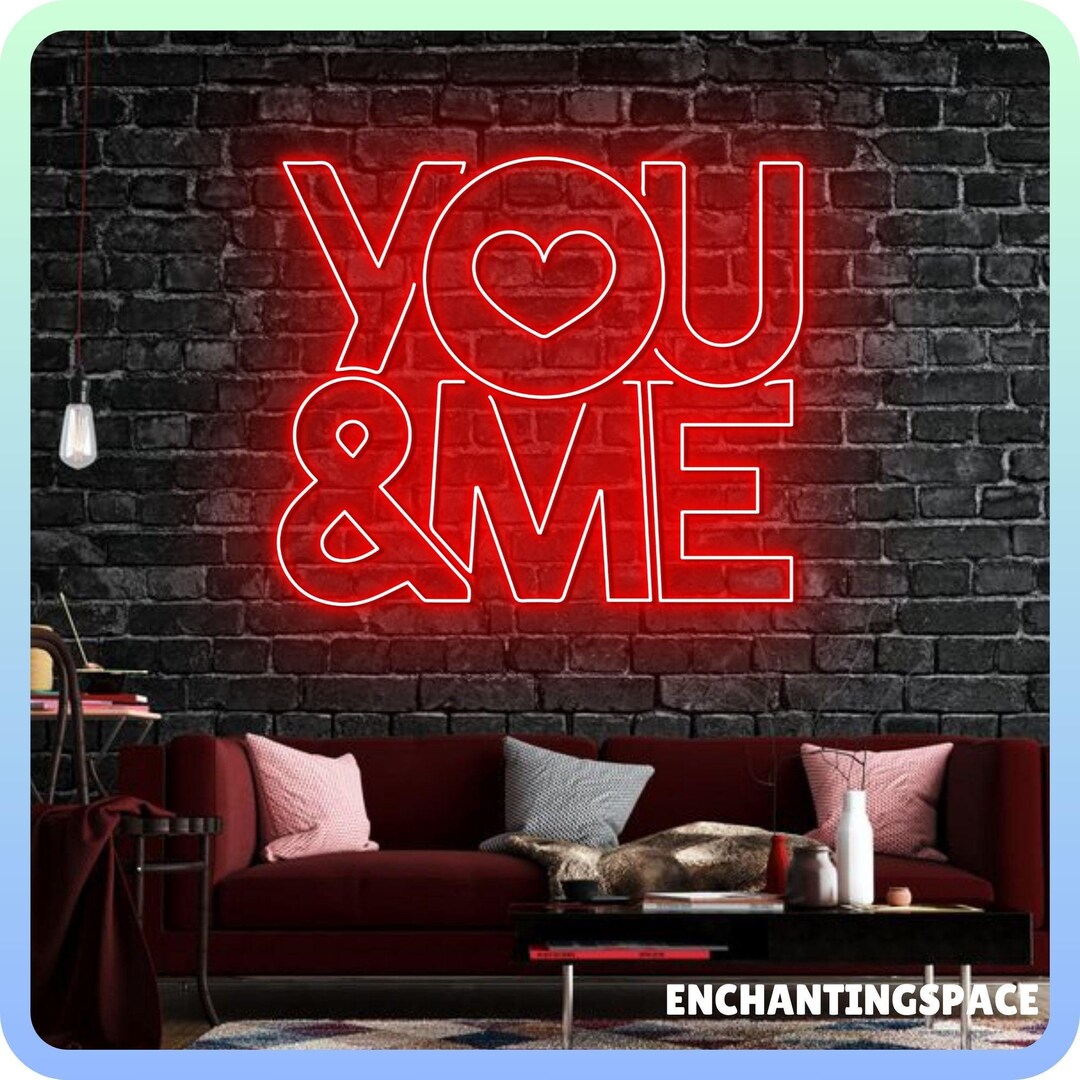 You & Me Neon Sign, You and Me Led Light Wall Decor, You and Me Led ...