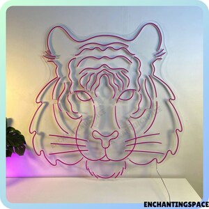 Tiger Head Neon Sign, Tiger Line Led Sign, Custom Tiger Wild Animal Led ...