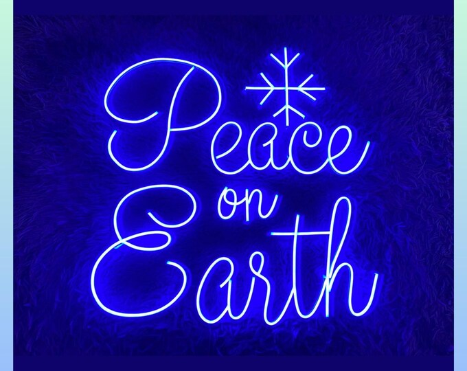 Peace on Earth Sign, Green Leaf Border, Round, 12" Diameter, Metal - Etsy