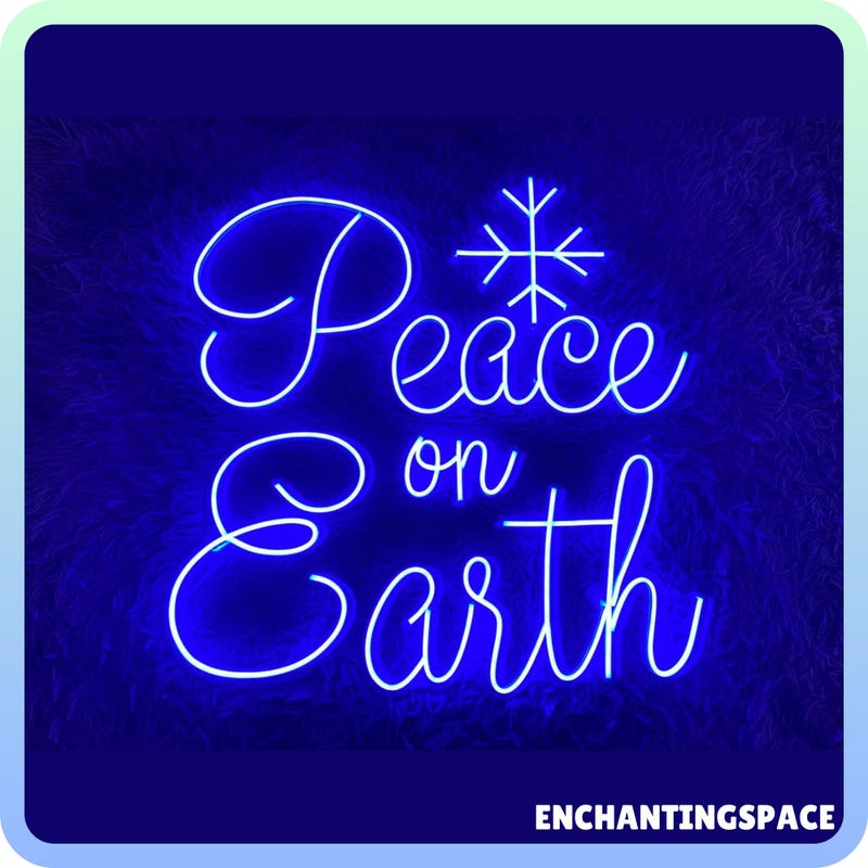 Peace on Earth Lighted Outdoor Sign - Etsy