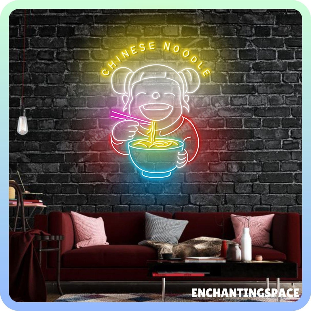 Chinese Noodle Neon Sign, Chinese Noodle Led Sign Wall Art, Open Sign ...