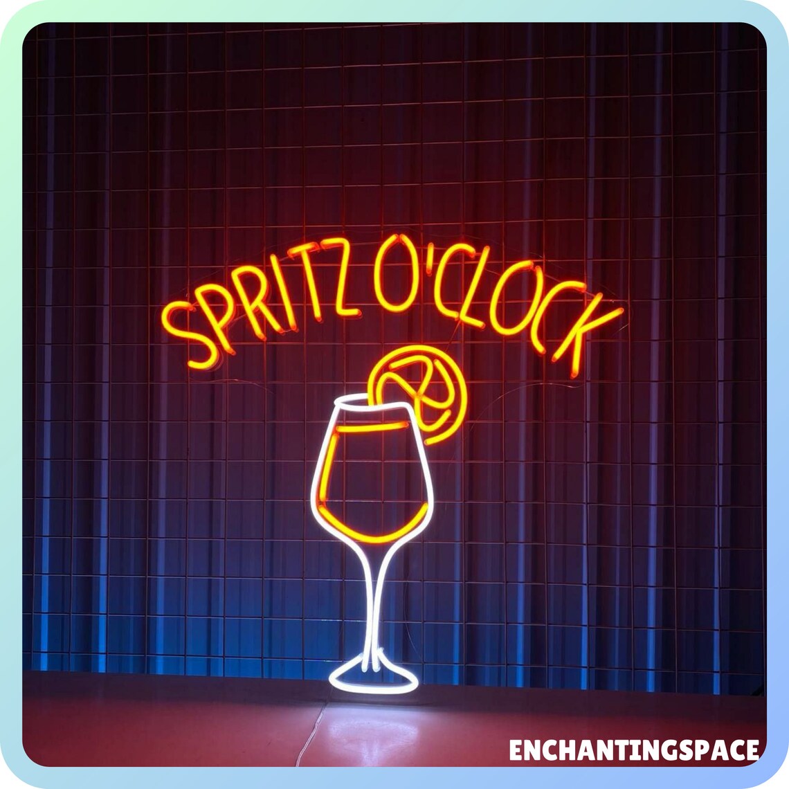 Spritz O'clock Neon Sign, Bar Pub Neon Sign, Custom Neon Sign, Spritz ...