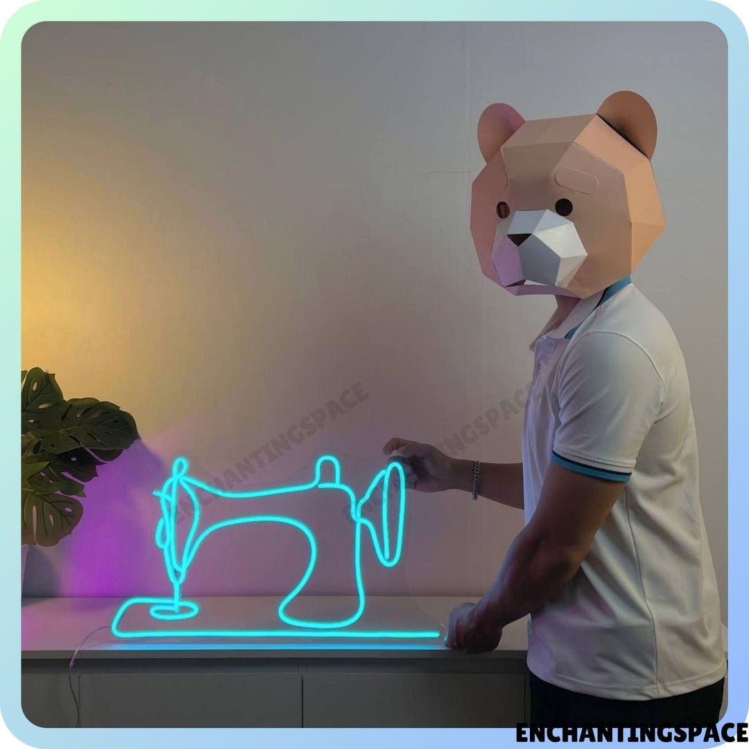 Sewing Machine Neon Sign for Wall Decor, Sewing Machine Led Light Wall ...