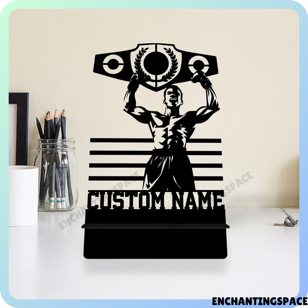 Customize Boxing Metal Phone Stand, Boxing Phone Holder for Desk, Boxer ...
