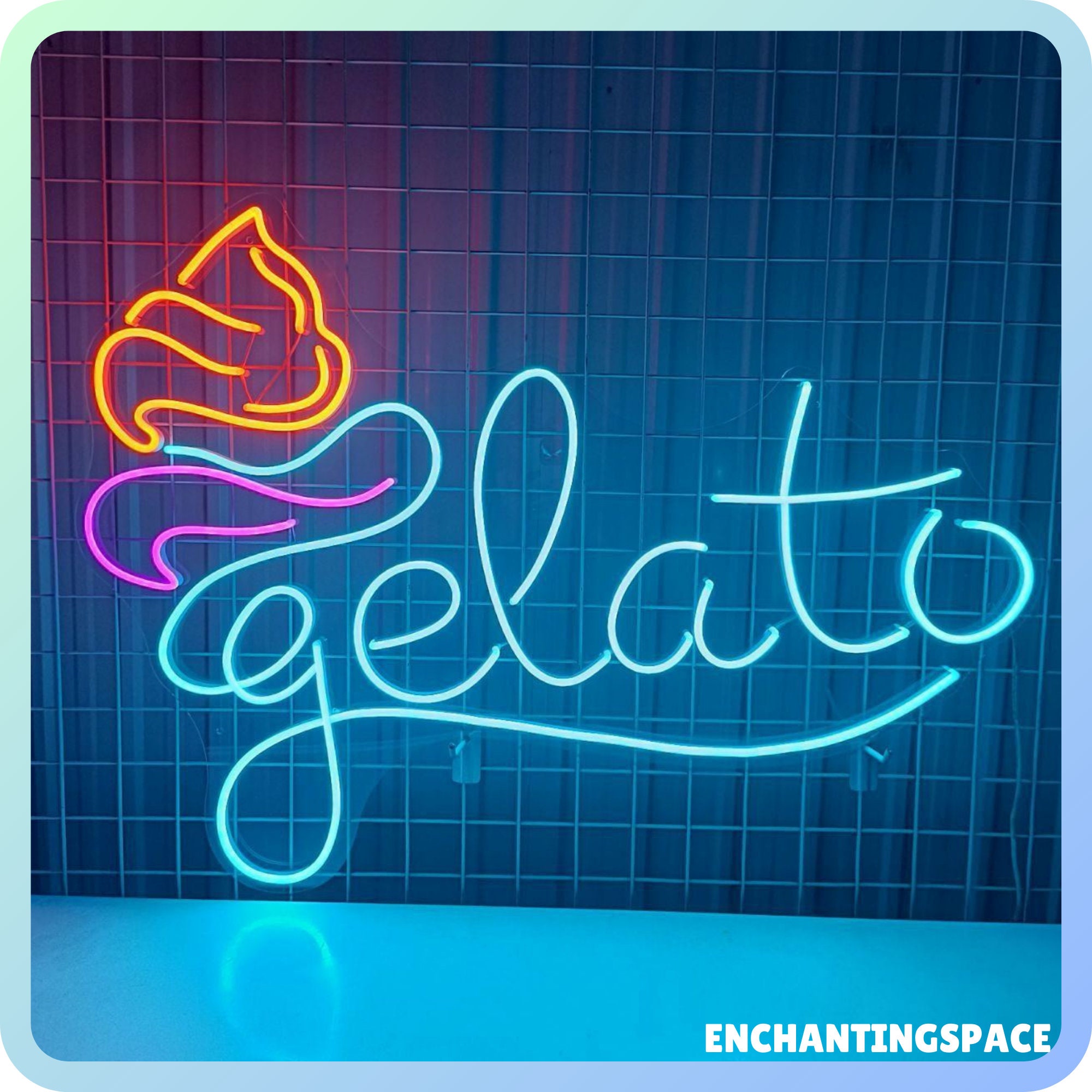 Gelato Neon Sign, Ice Cream Led Sign, Custom Neon Sign, Gelato Store ...