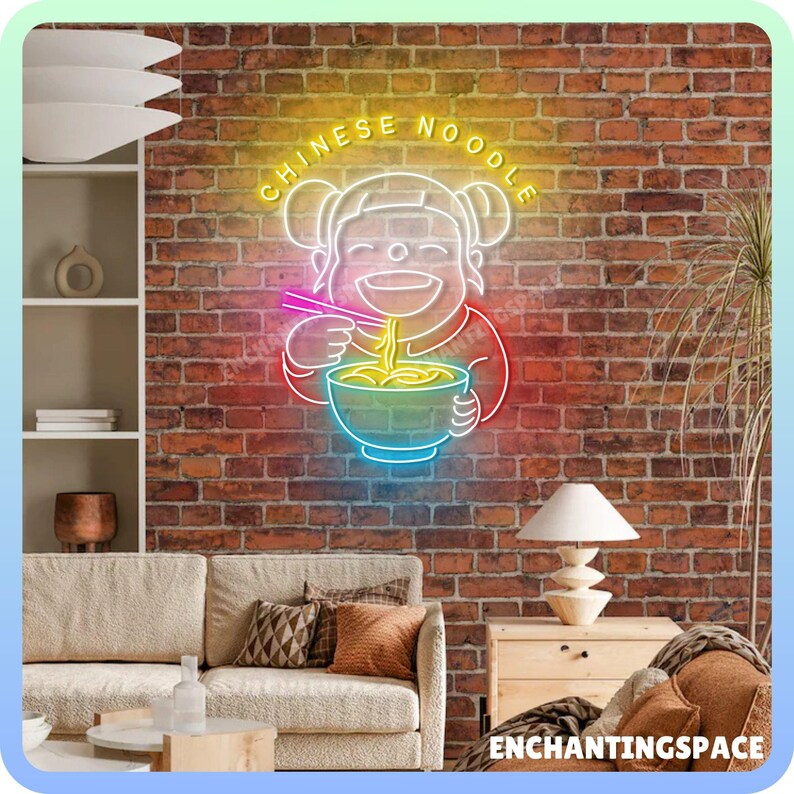 Chinese Noodle Neon Sign, Chinese Noodle Led Sign Wall Art, Open Sign ...