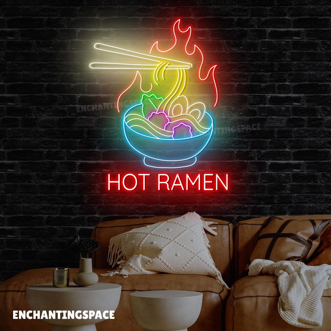 Hot Ramen Neon Sign, Noodles Ramen Neon Light, Japanese Ramen Neon Led ...