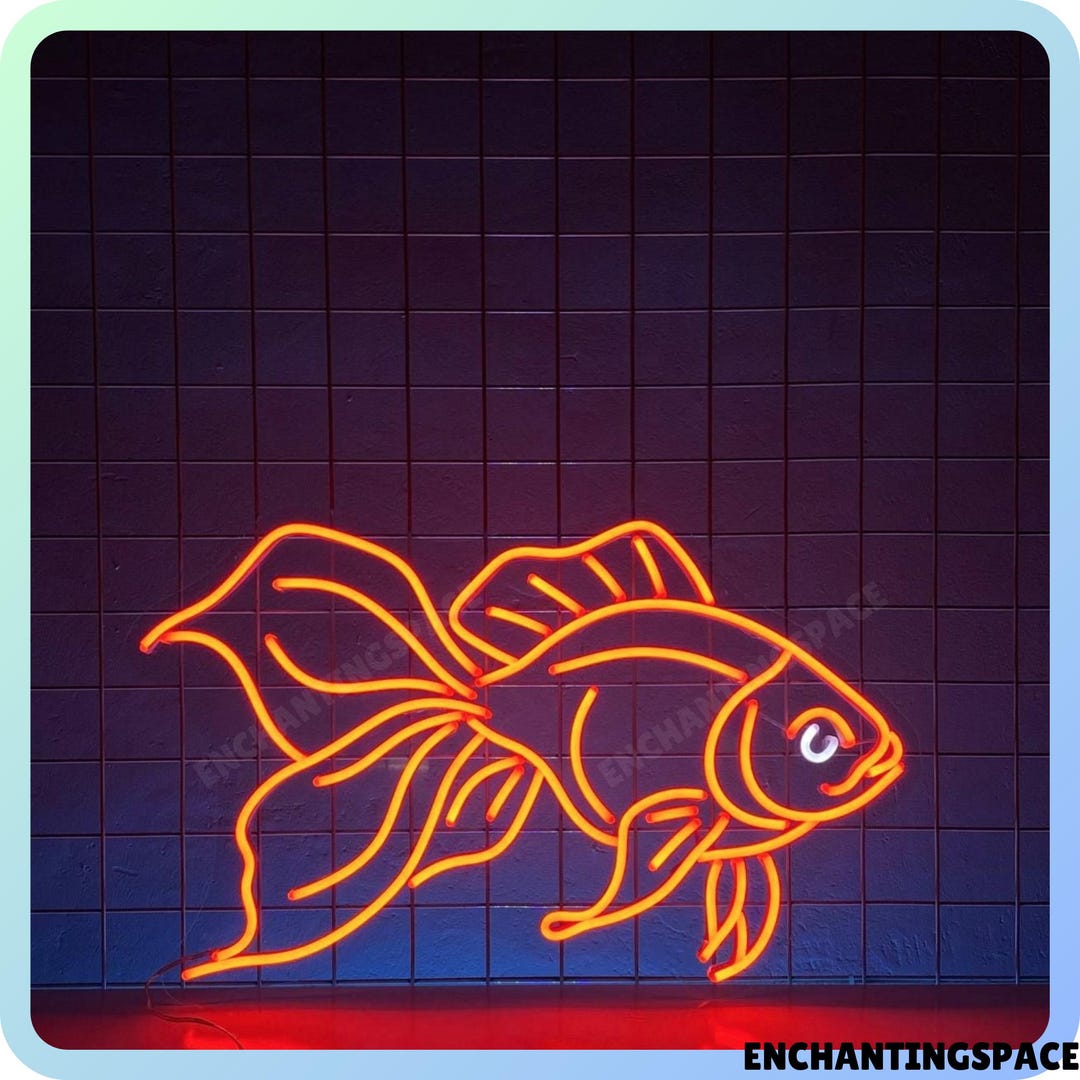 Goldfish Neon Sign, Goldfish Led Light for Home Decor, Aquarium Fish ...