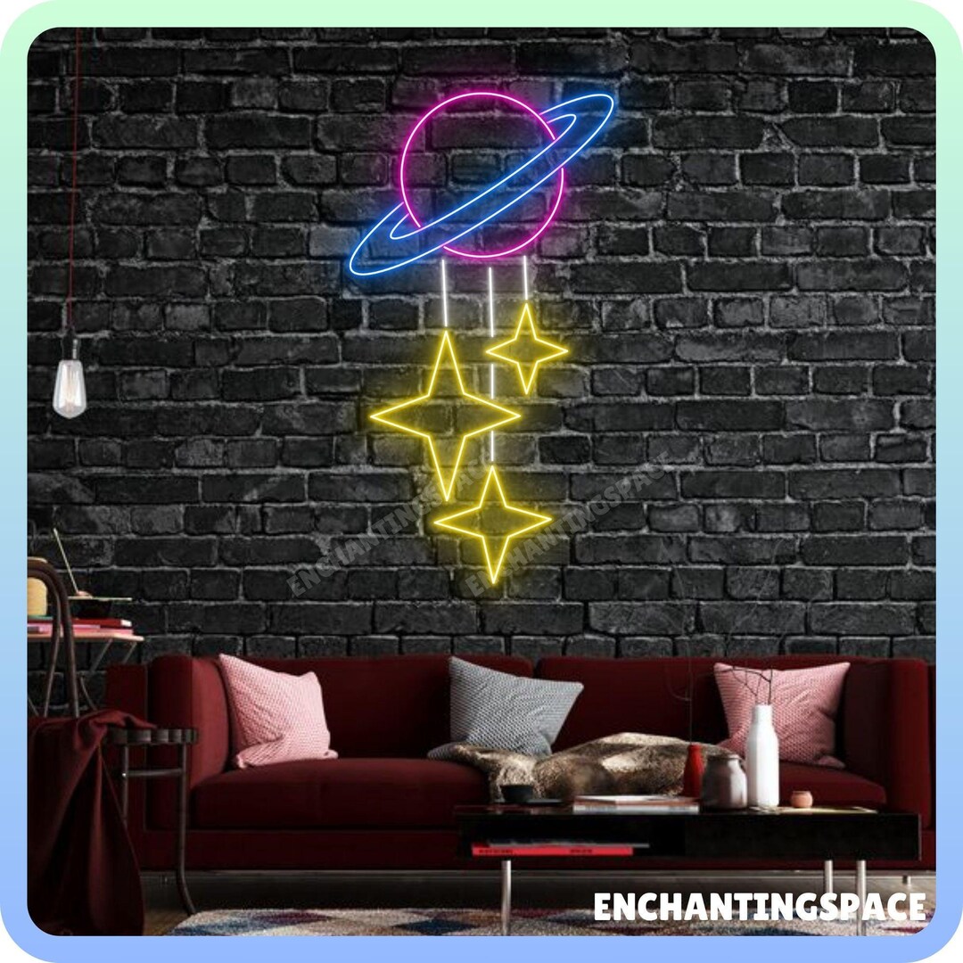 Galaxy Neon Sign, Custom Planet Led Light, Galaxy Led Sign Wall Decor ...