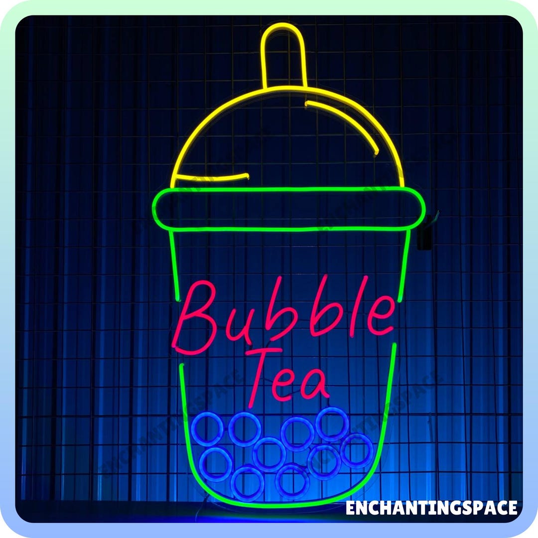 Bubble Tea Neon Sign, Bubble Tea Open Led Sign, Open Sign for Milk Tea ...