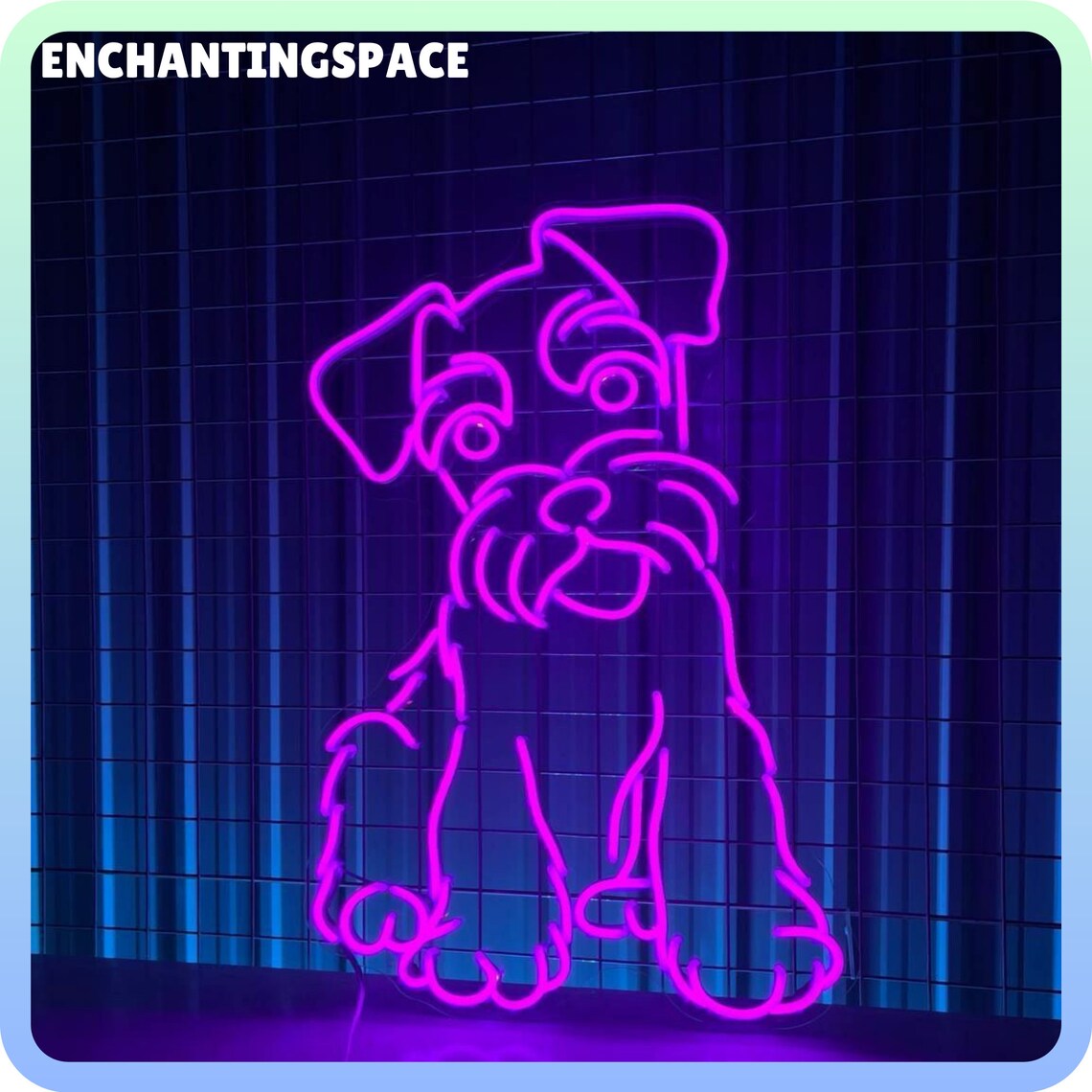 Schnauzer Neon Sign, Miniature Schnauzer Led Sign, Custom Neon Sign ...